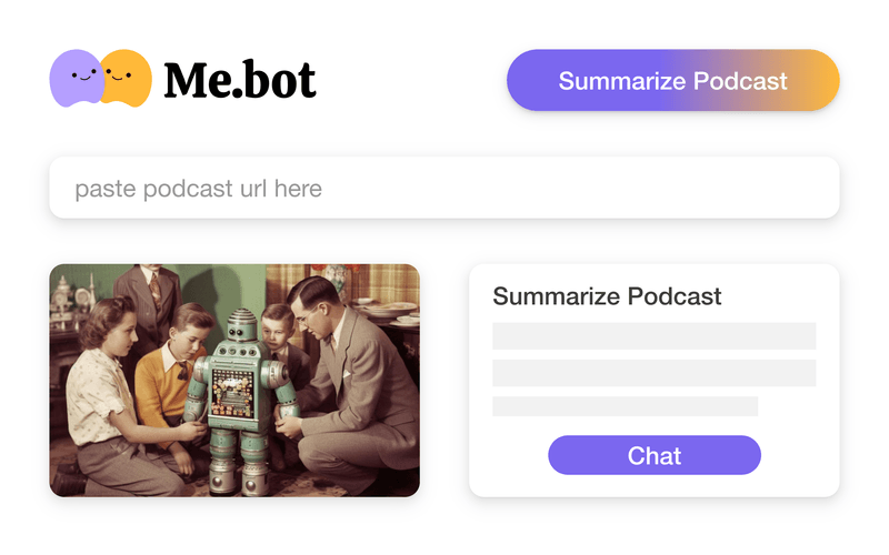 Me.bot Podcast Summarizer: Quick & Free Insights